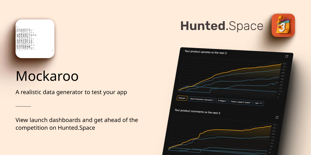 Mockaroo | Product Hunt launch dashboard (866 upvotes | 13 comments)