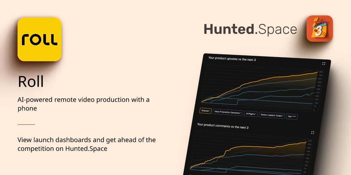 Roll | Product Hunt launch dashboard (282 upvotes | 58 comments)