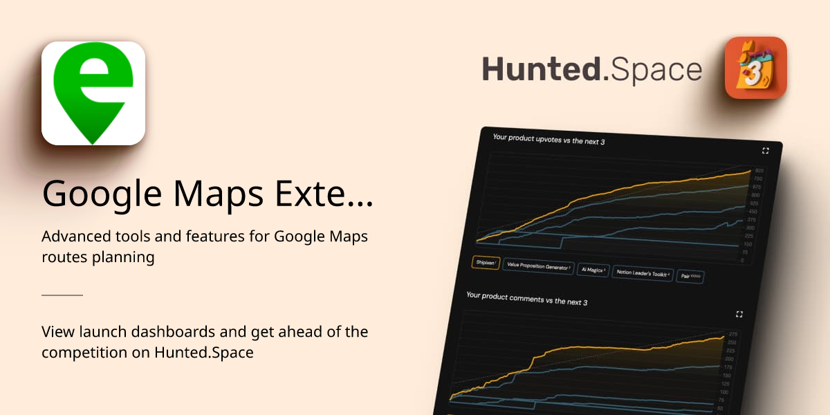 Google Maps Extended Routes | Product Hunt launch dashboard (130 ...