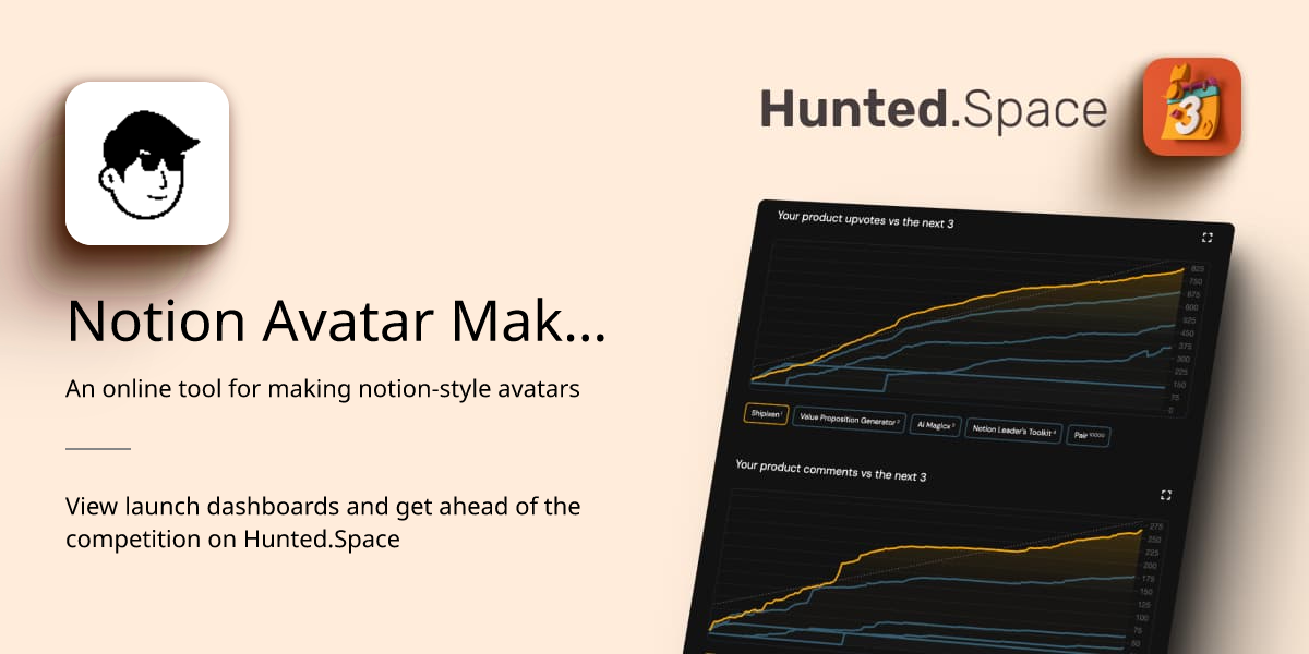 Notion Avatar Maker | Product Hunt launch dashboard (158 upvotes | 41 ...