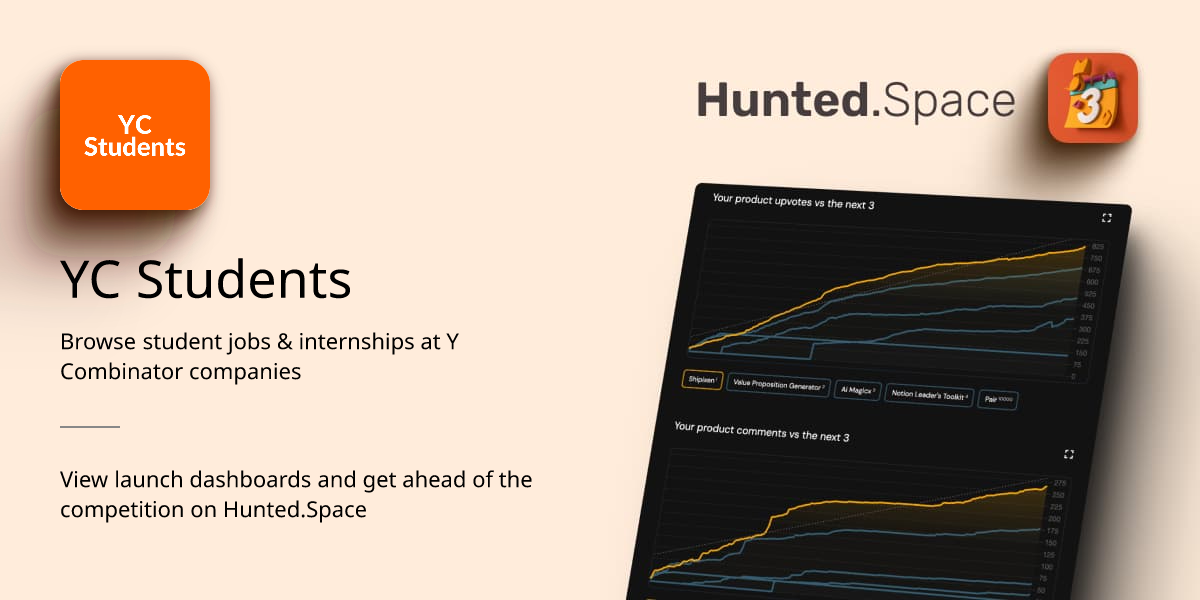 YC Students | Product Hunt launch dashboard (360 upvotes | 11 comments)