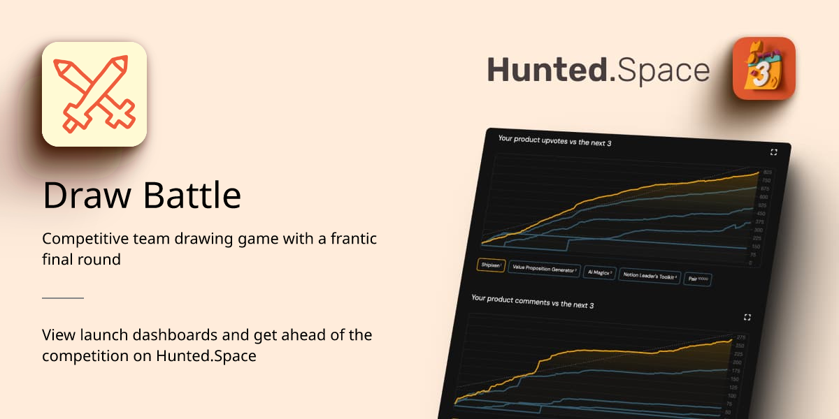 Draw Battle | Product Hunt launch dashboard (316 upvotes | 25 comments)