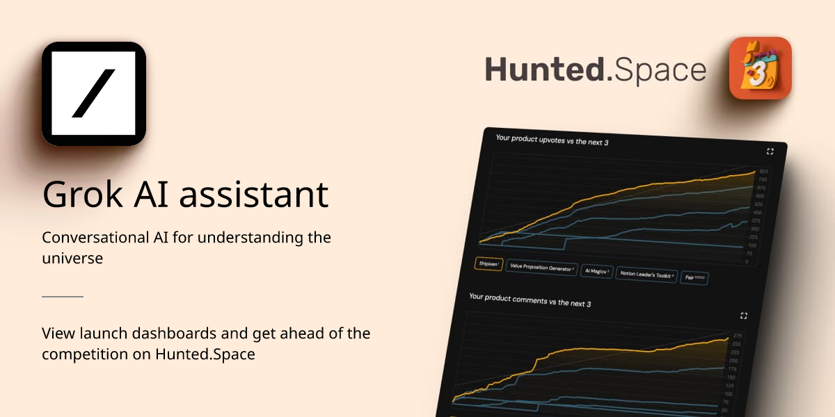 Grok AI assistant | Product Hunt launch dashboard (235 upvotes | 26 ...