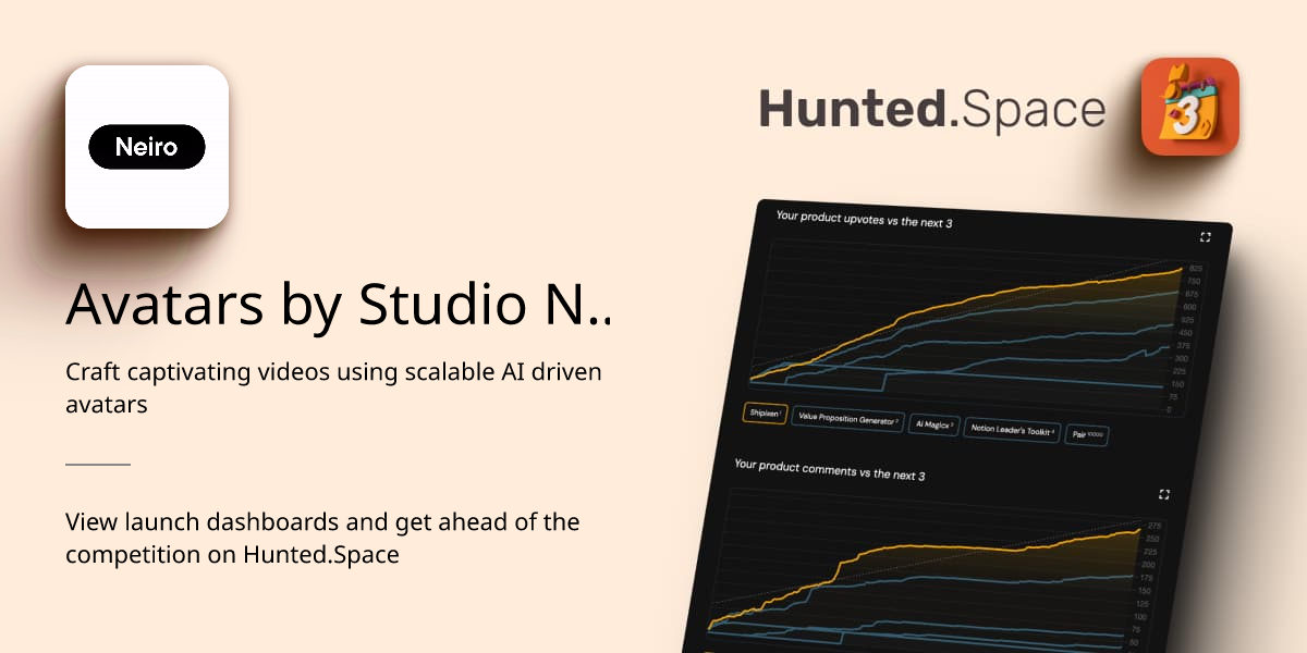 Avatars by Studio Neiro AI | Product Hunt launch dashboard (175 upvotes ...