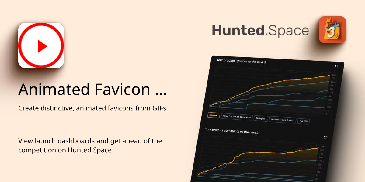 Animated Favicon Generator | Product Hunt launch dashboard (329 upvotes ...