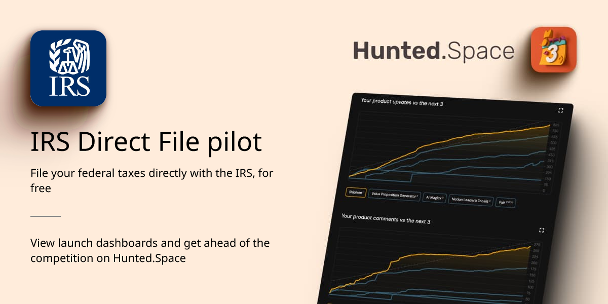 IRS Direct File pilot | Product Hunt launch dashboard (114 upvotes | 18 ...