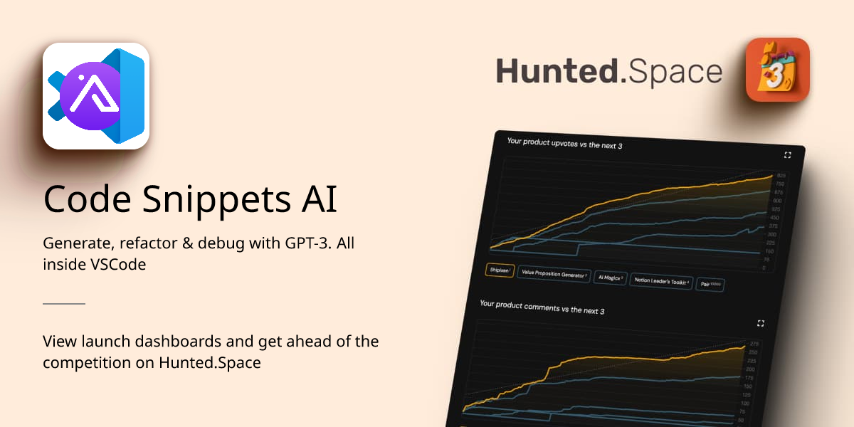Code Snippets AI | Product Hunt launch dashboard (118 upvotes | 57 ...