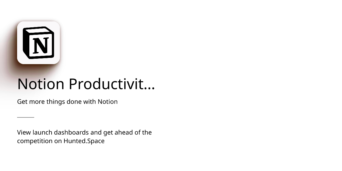 Notion Productivity Kit | Product Hunt launch dashboard (124 upvotes ...