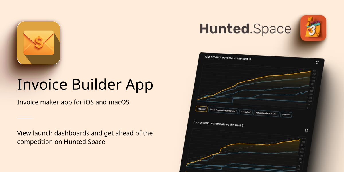 Invoice Builder App | Product Hunt launch dashboard (133 upvotes | 19 ...