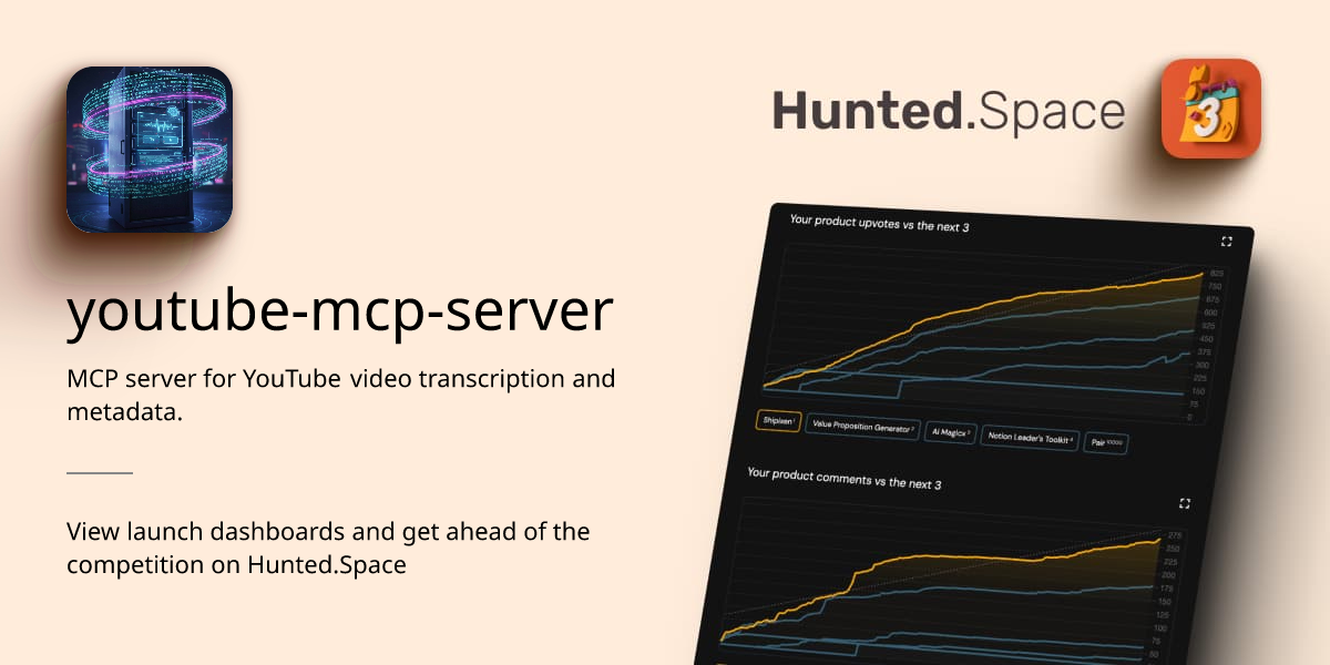youtube-mcp-server | Product Hunt launch (91 upvotes | 3 comments)