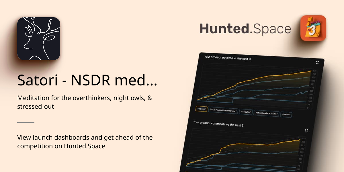 Satori - NSDR meditations | Product Hunt launch dashboard (154 upvotes ...