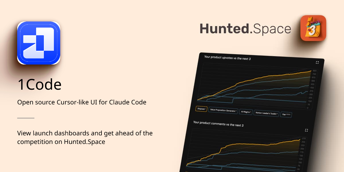 1Code | Product Hunt launch (490 upvotes | 47 comments)