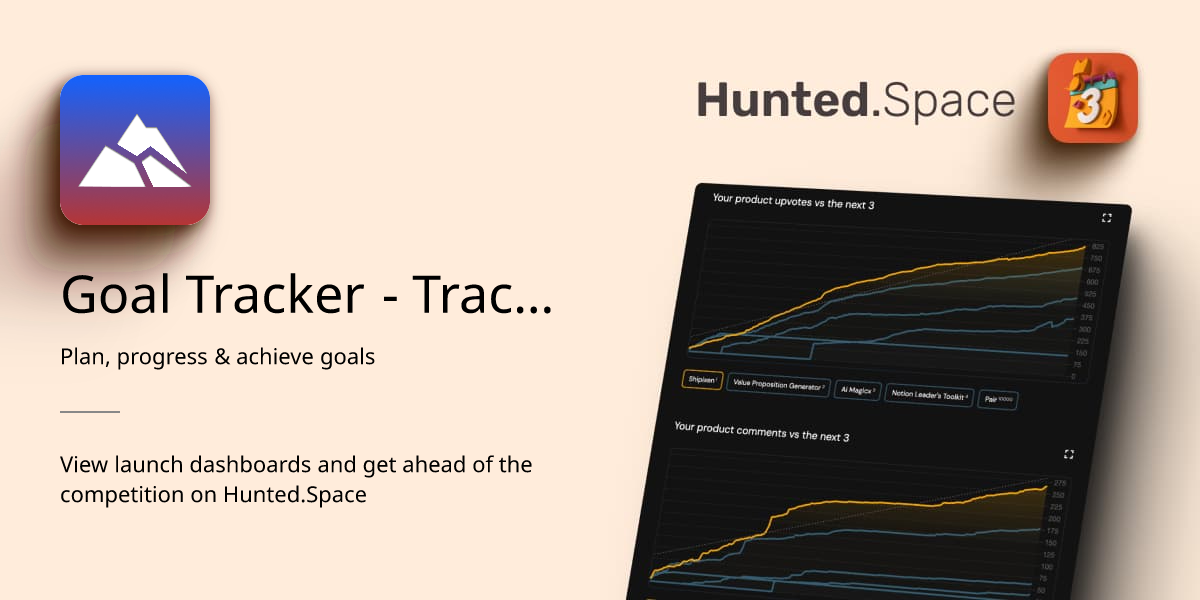 Goal Tracker - Track your Goals | Product Hunt launch dashboard (86 ...