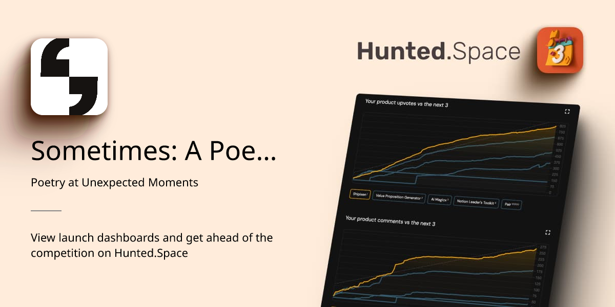 Sometimes: A Poem Arrives | Product Hunt launch dashboard (182 upvotes ...