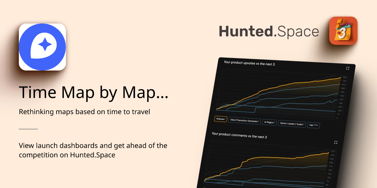 Time Map by Mapbox | Product Hunt launch dashboard (317 upvotes | 8 ...
