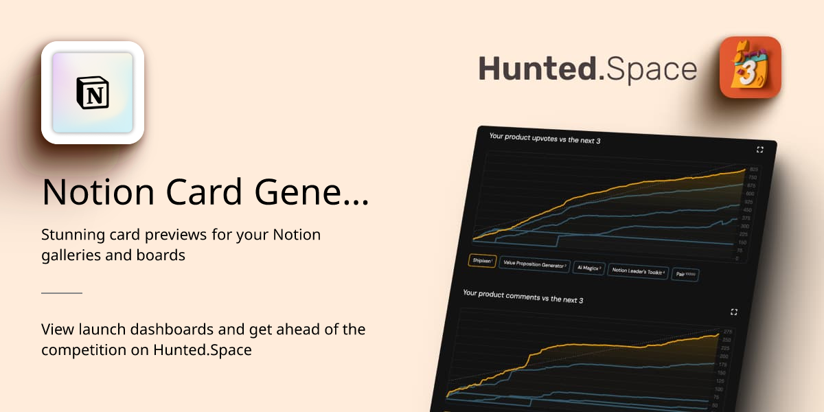 Notion Card Generator by Notion VIP | Product Hunt launch dashboard ...